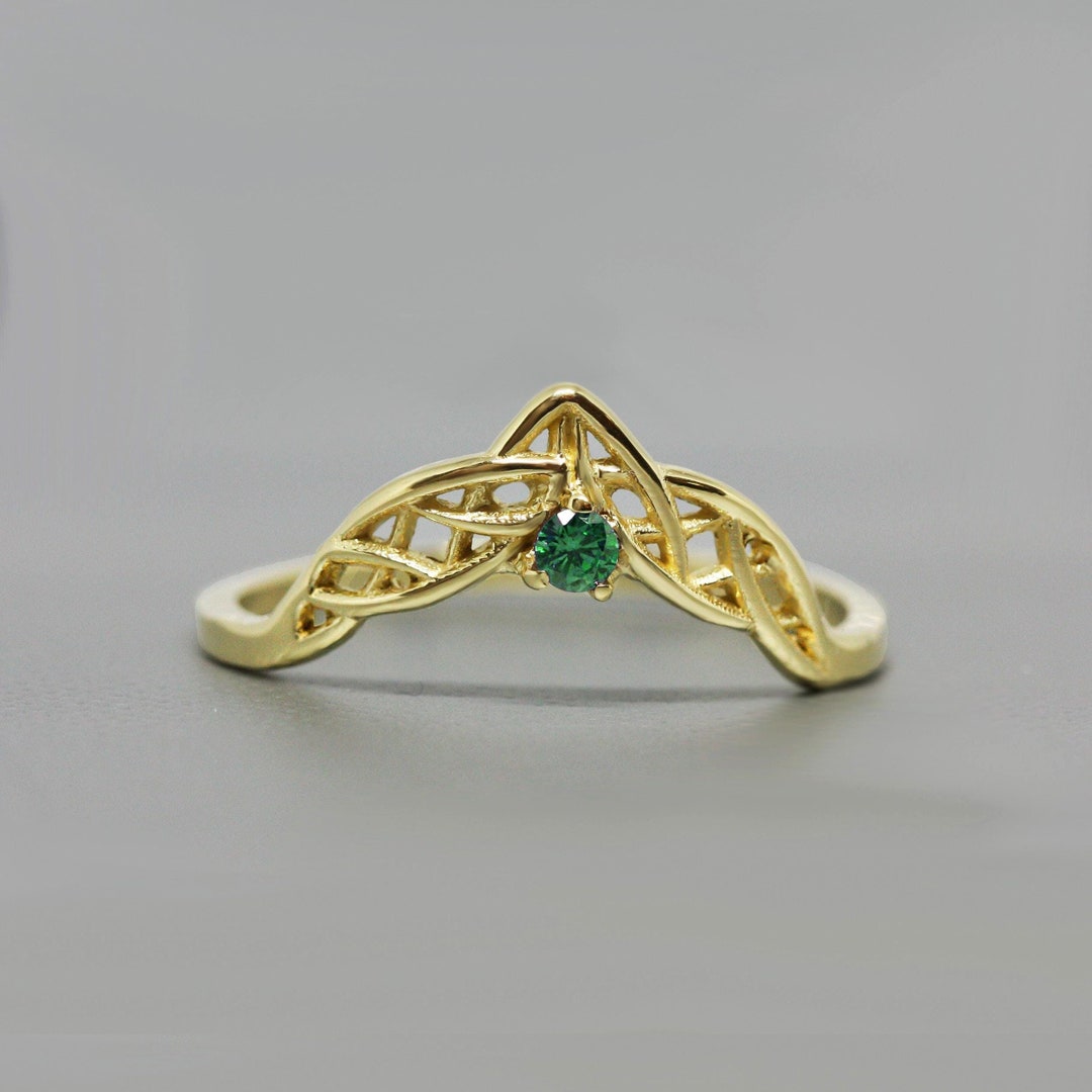 Celtic Knot Nesting Curved Ring, Infinity Knot Contour Wedding Ring ...