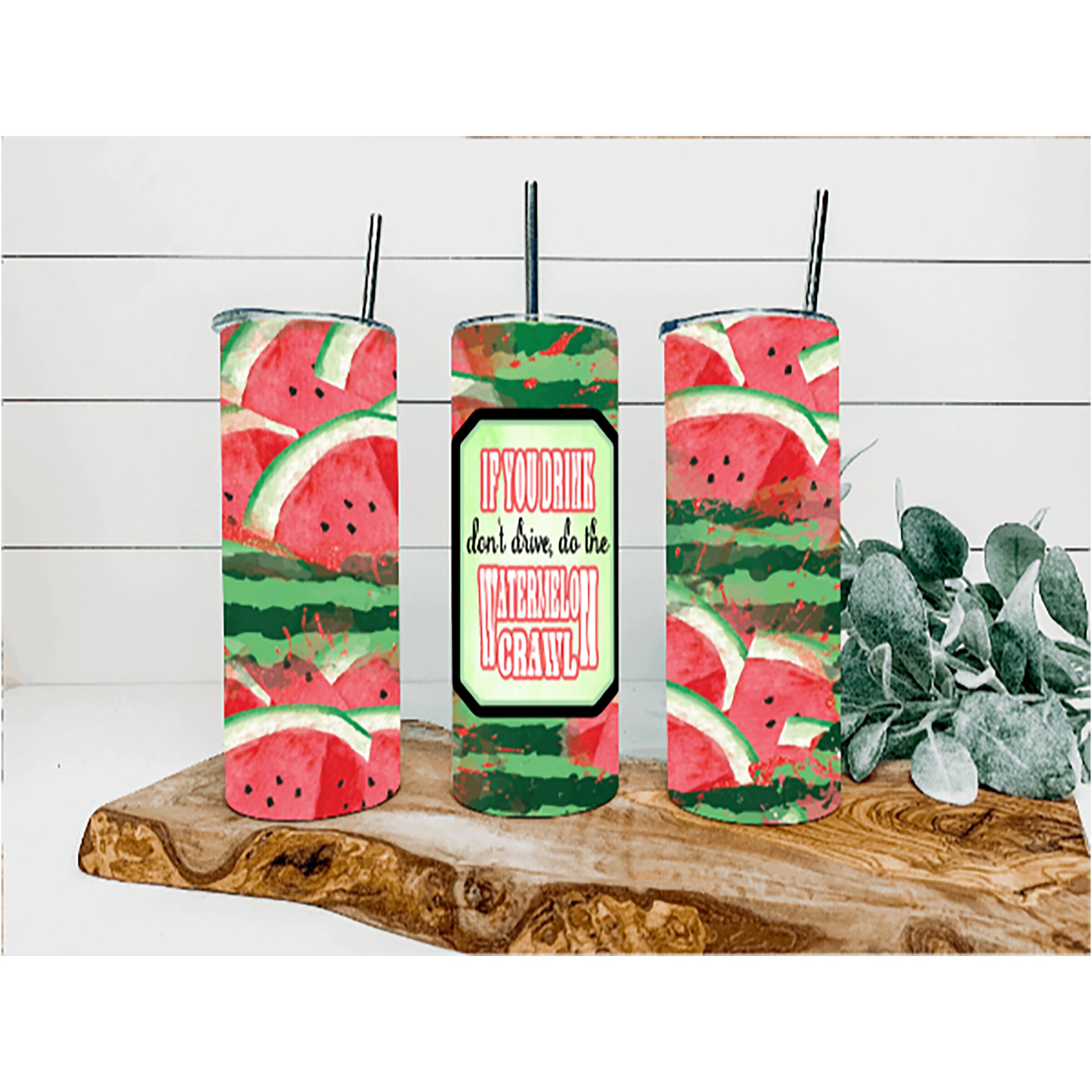 Watermelon 20oz Skinny Tumbler Wrap - Etsy