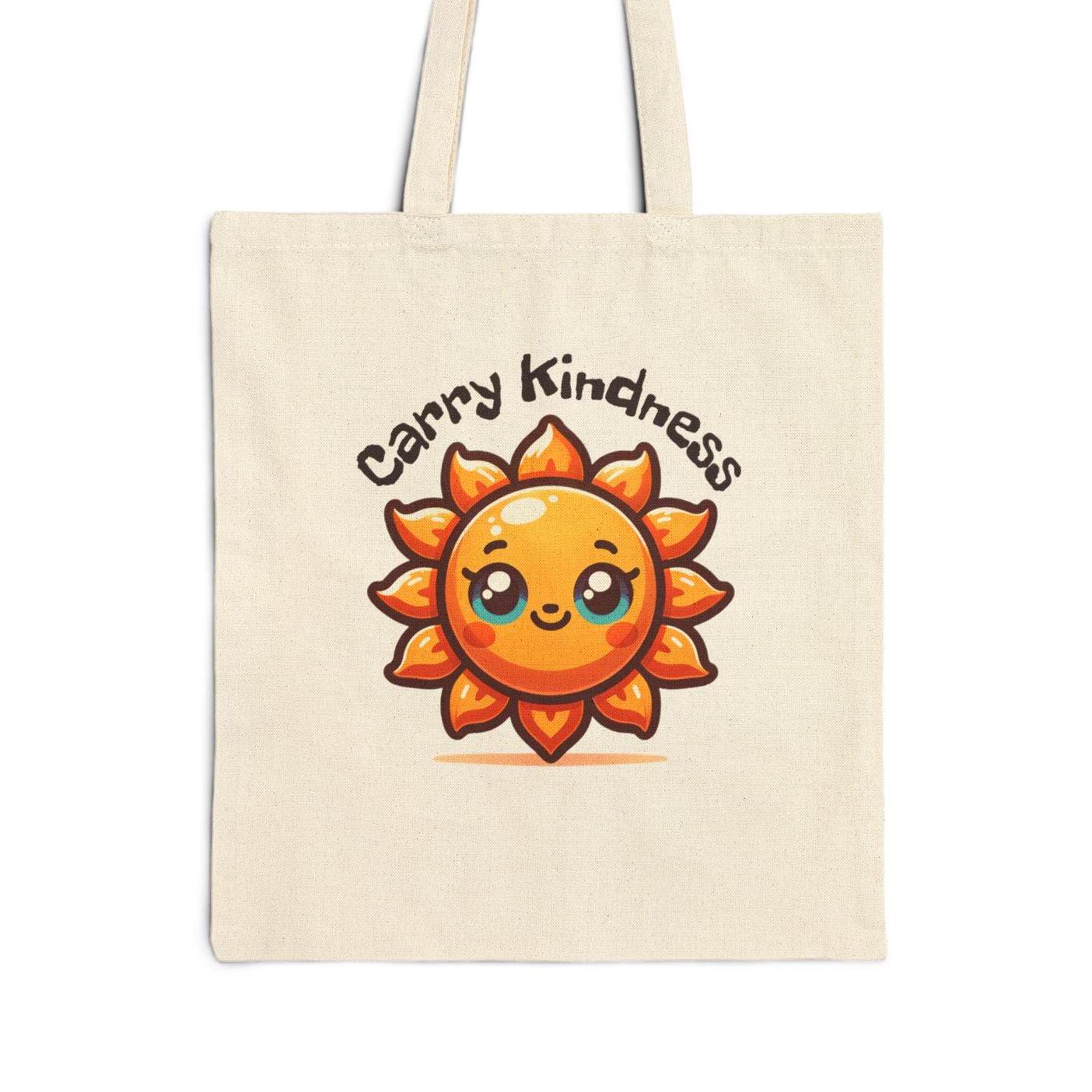 Carry Kindness Canvas Tote Bag Women Bookbag Reuseable - Etsy