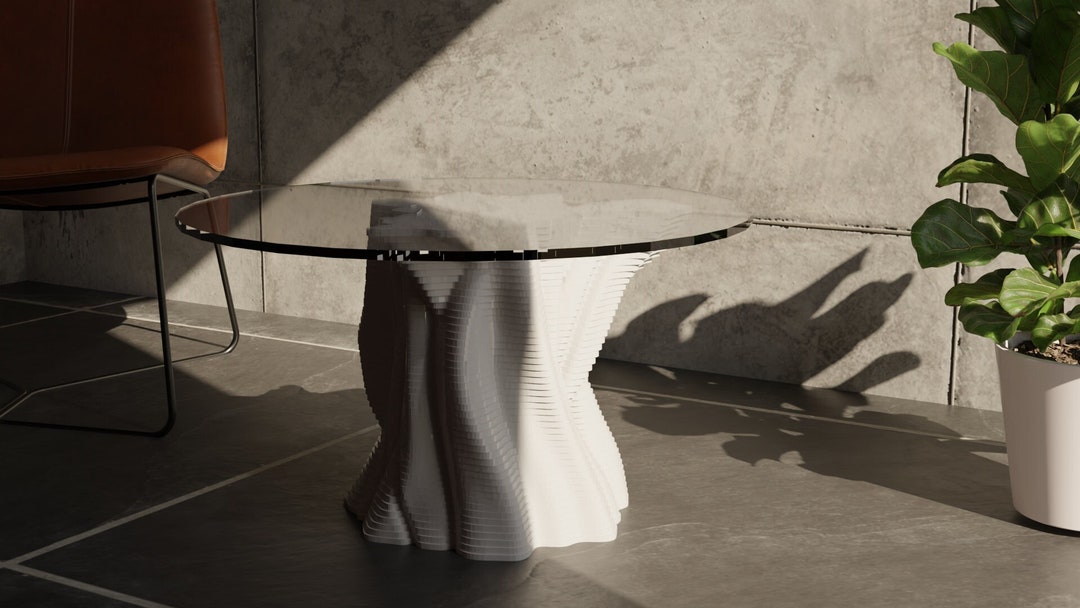 Parametric Coffee Table (tree Trunk Shape) DXF File - Etsy