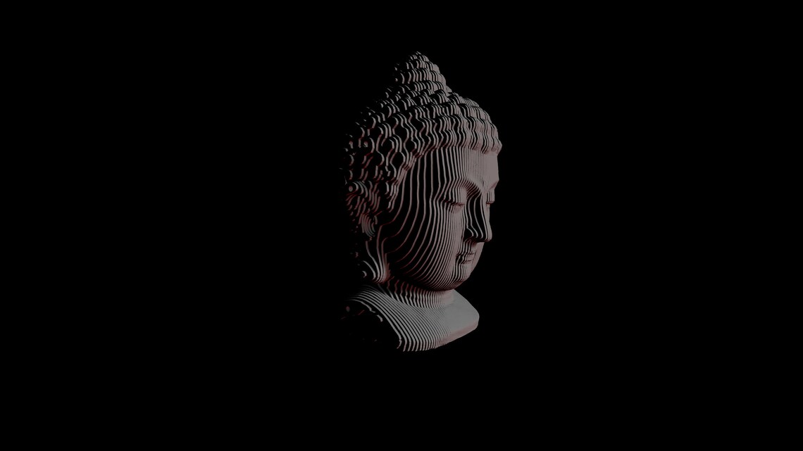 Parametric Buddha Head DXF and PDF Files - Etsy
