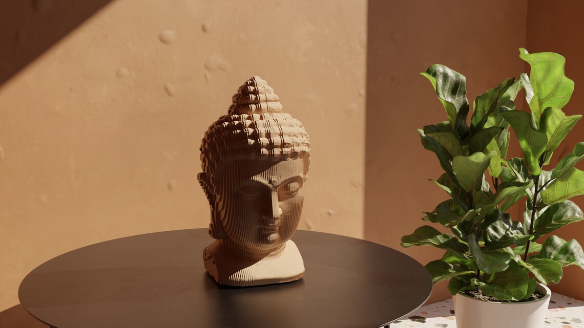 Parametric Buddha Head DXF and PDF Files - Etsy