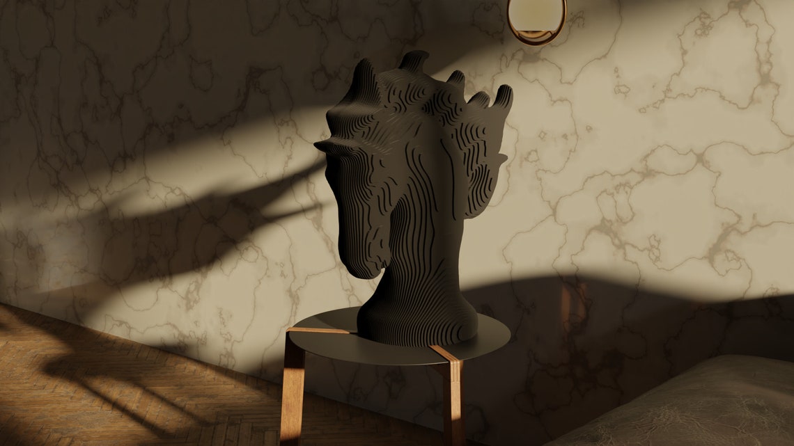 Parametric Horse Head DXF+PDF File - Etsy