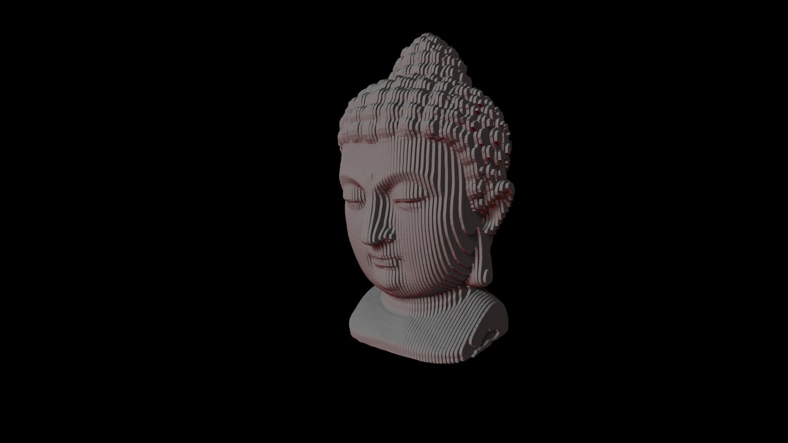 Parametric Buddha Head DXF and PDF Files - Etsy
