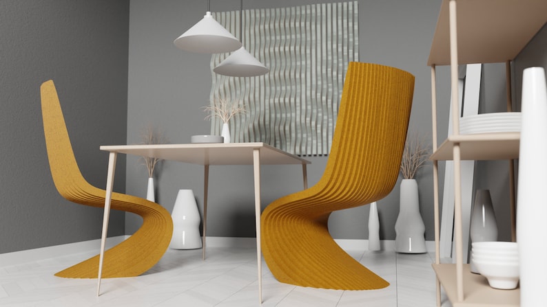 Parametric Dining Chair DXF Files - Etsy