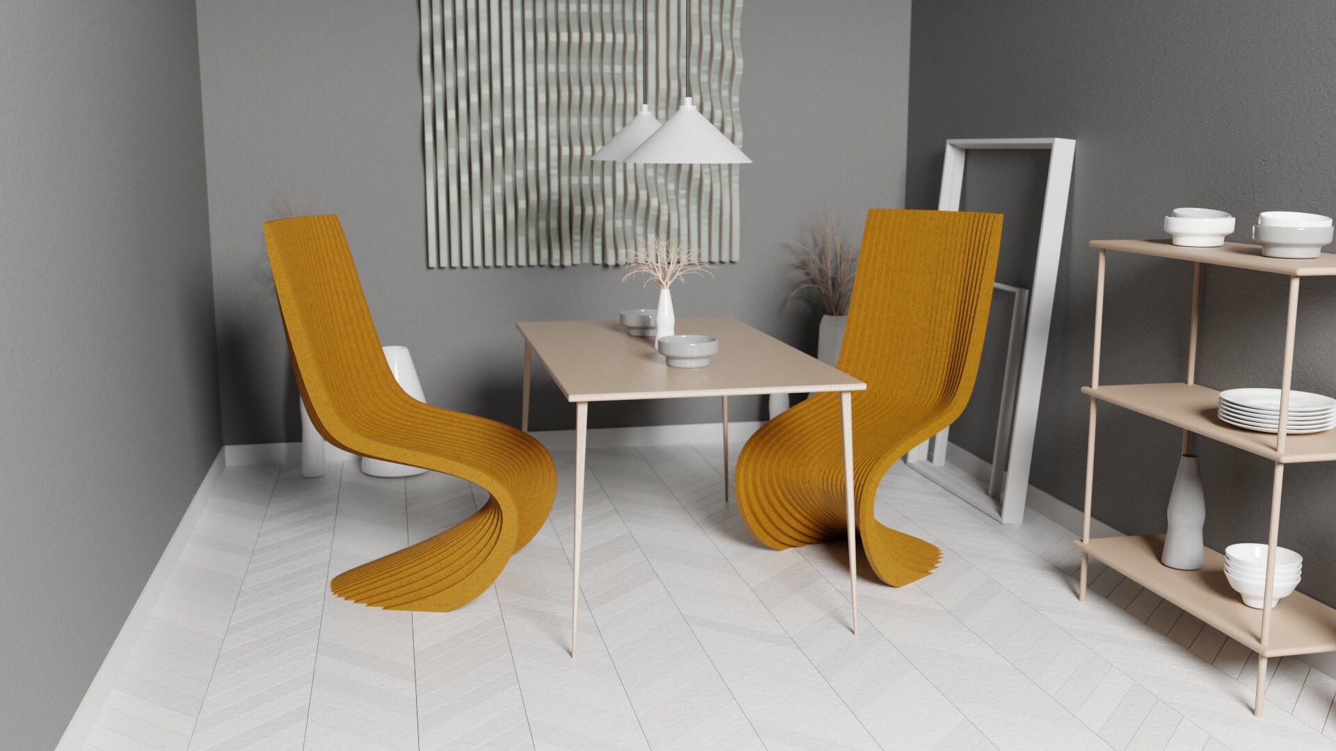 Parametric Dining Chair DXF Files - Etsy