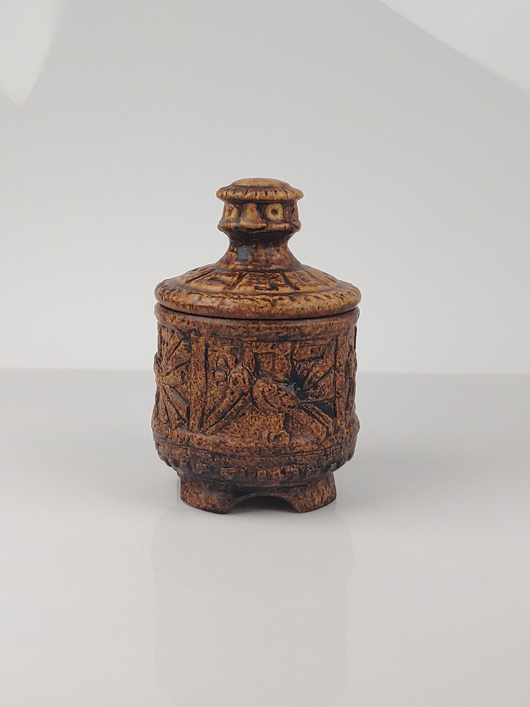 Stunning Jasba Aztec Box / Cookies Pot With Jar 2200 20 West German ...