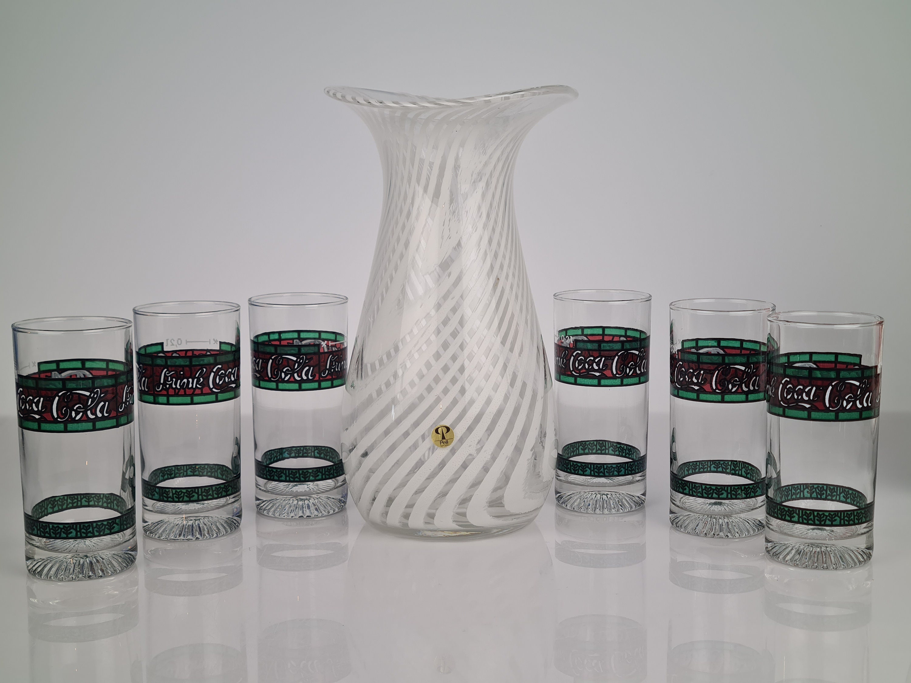 Vintage Peill Putzler Vase White Crystal Glass zebra Hand Made in ...