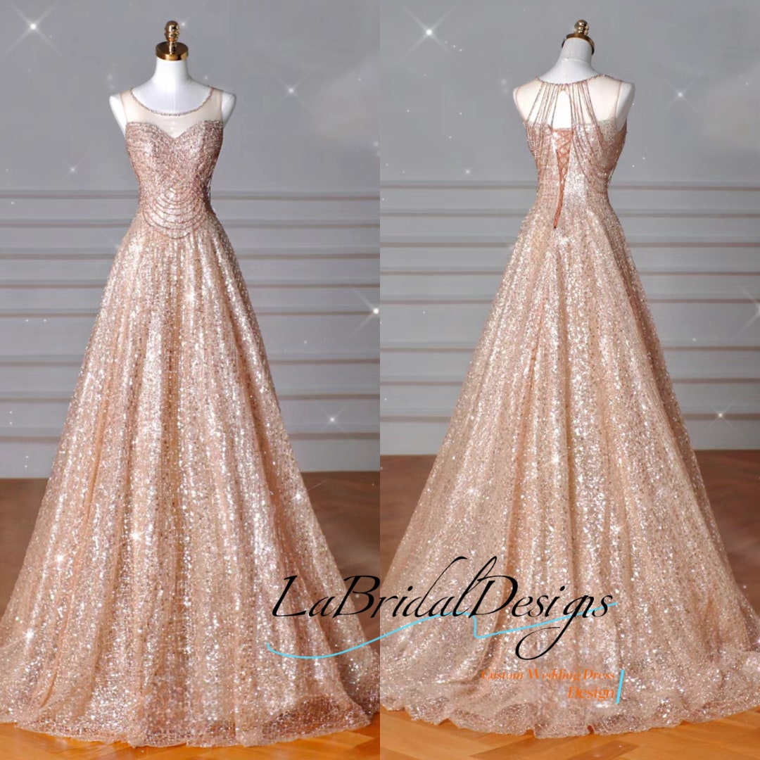 Pretty A Line Sequins Beads Prom Dresses Long Straps Evening Dresses G ...