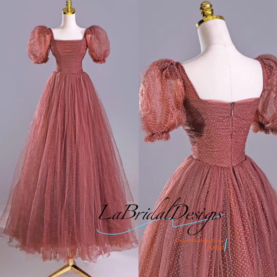 Gorgeous Tulle Hubble-bubble Sleeve Prom Gown Homecoming Dresses Prom ...