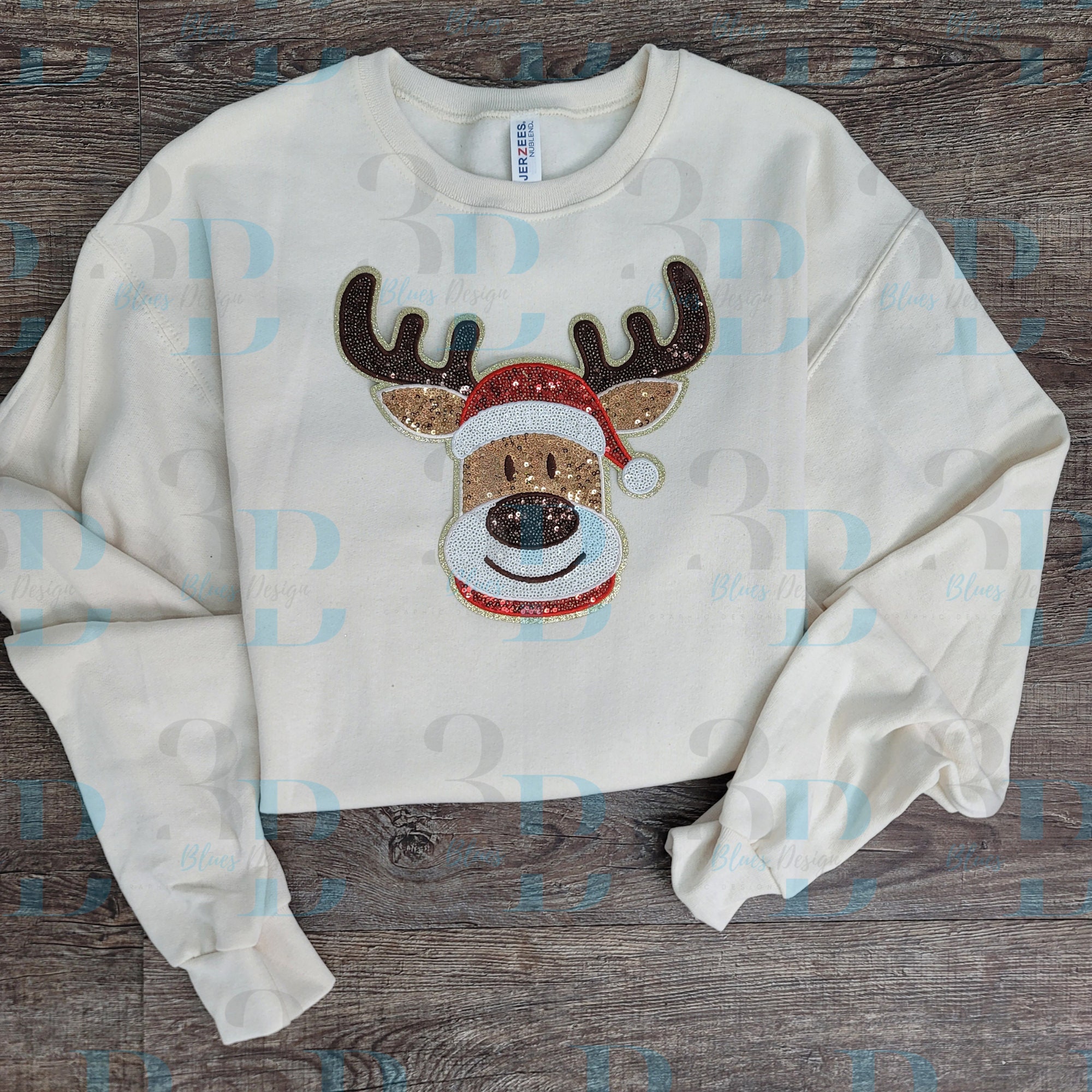 Large Reindeer Sequin Iron on Patch Christmas Reindeer Patch - Etsy