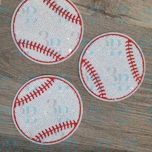 NEW Baseball Sequin Patch, Diy Patch, Iron on Patch, Baseball - Etsy