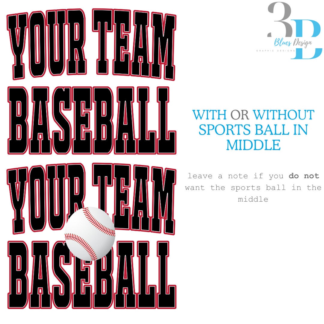 CUSTOM Team Sport Design: BASEBALL Not Distressed Any Team, Colors ...