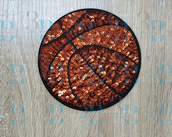 Basketball Sequin Patch, Diy Patch, Iron on Patch, Basketball - Etsy