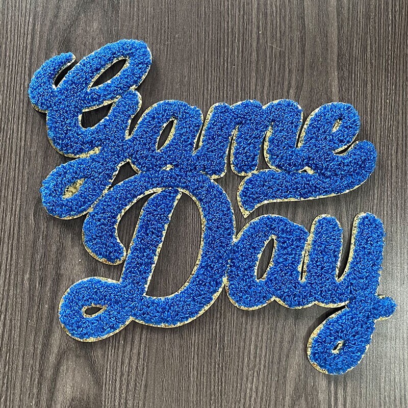 LARGE ROYAL BLUE Game Day Chenille Patch, Iron on Patch, Game Day, Diy ...