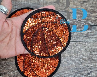 Basketball Sequin Patch, Diy Patch, Iron on Patch, Basketball - Etsy