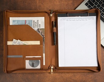 Vintage Leather Portfolio - Etsy