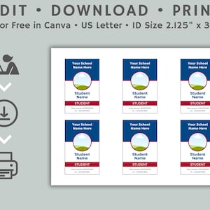 Teacher ID Card Template | School ID for Student or Teacher ...