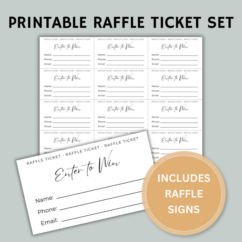 Raffle Tickets - Etsy
