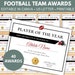 Editable Football Award Certificates | Canva Template | Printable End ...