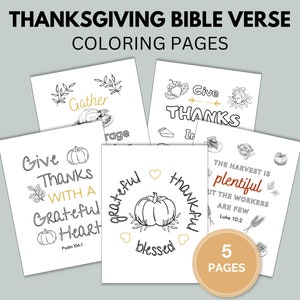 Bible Verse Coloring Page for Thanksgiving or Fall Activity | Printable ...