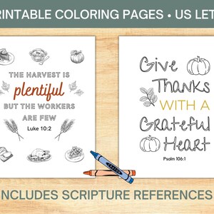 Bible Verse Coloring Page for Thanksgiving or Fall Activity | Printable ...