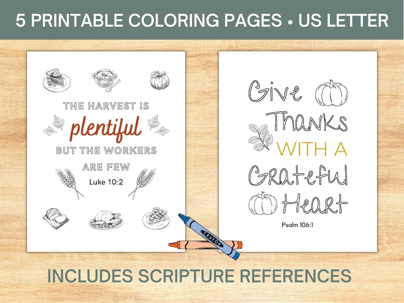 Bible Verse Coloring Page for Thanksgiving or Fall Activity | Printable ...