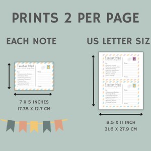Teacher Postcard | Happy Mail | Quick Note | Printable Teacher Note for ...
