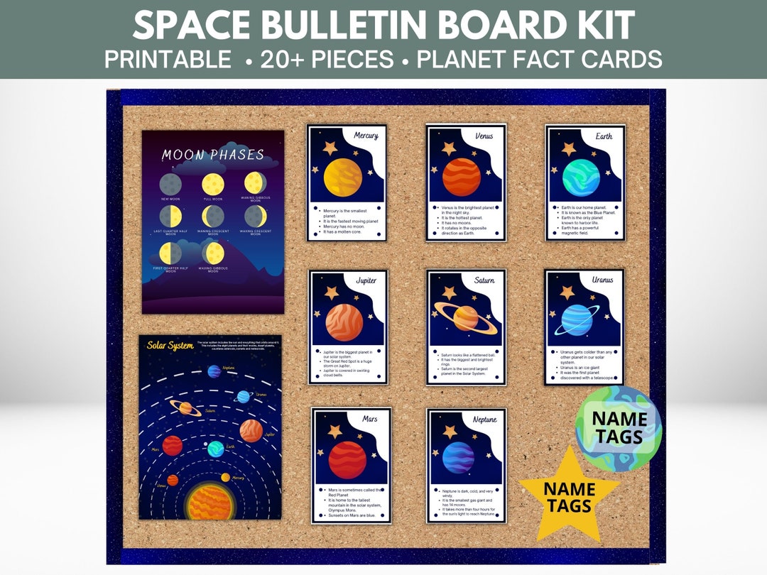 Planets Bulletin Board Kit Space Bulletin Board and Classroom Decor ...