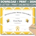 Spelling Bee Award Certificate | Printable | 4 Pages Including First ...