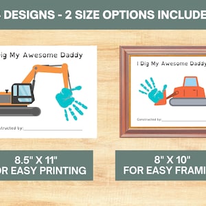 Father's Day Handprint Art Printable | Dad's Birthday Gift or Father's ...