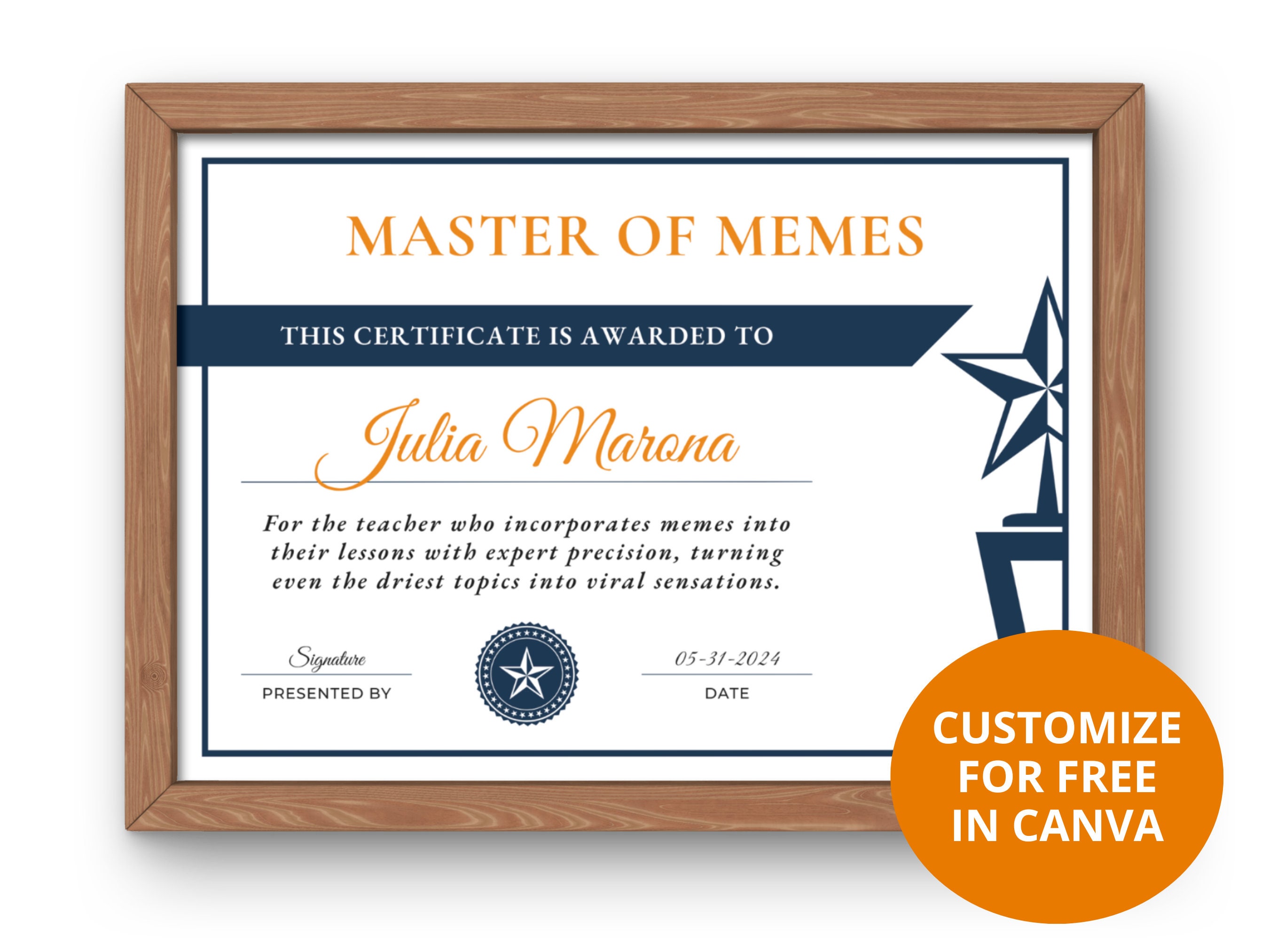 Funny Teacher Appreciation Award Certificate | Custom Staff ...