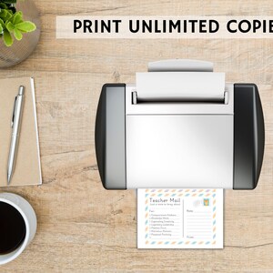 Teacher Postcard | Happy Mail | Quick Note | Printable Teacher Note for ...