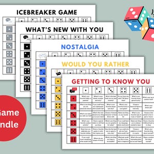 Icebreaker Game | Table Talk Dice | Roll and Tell | Getting to Know You ...