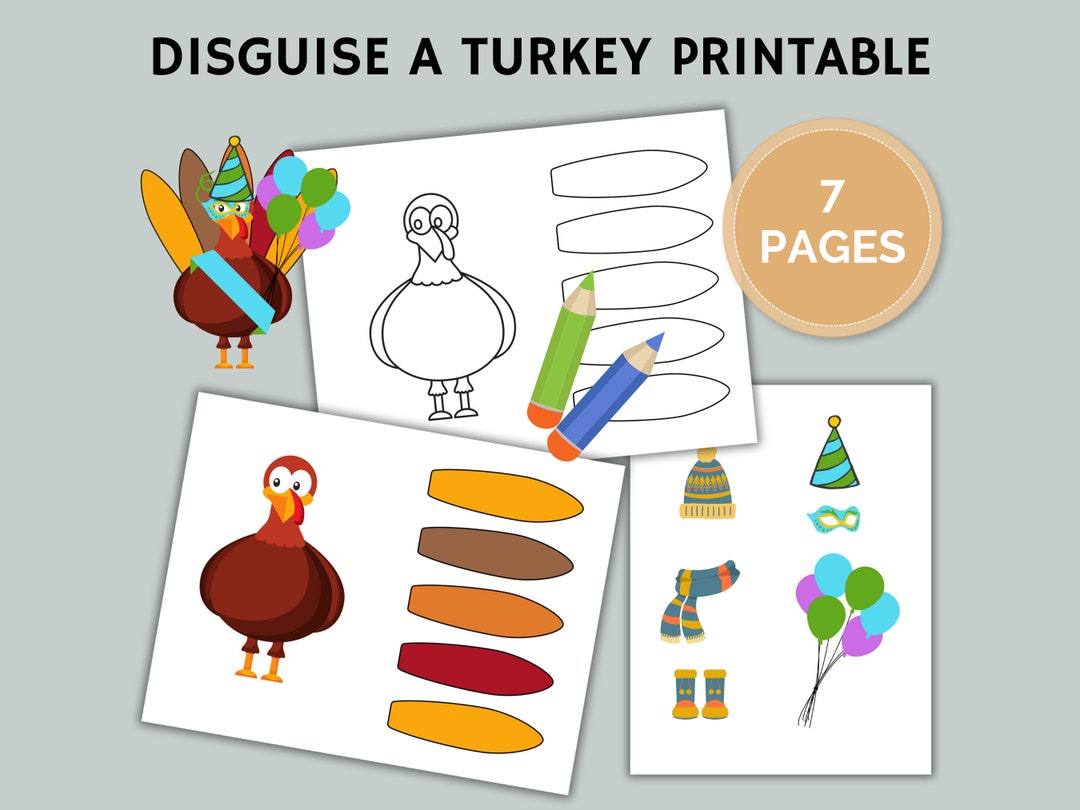 Disguise A Turkey Printable | Thankful Turkey or Build a Turkey ...