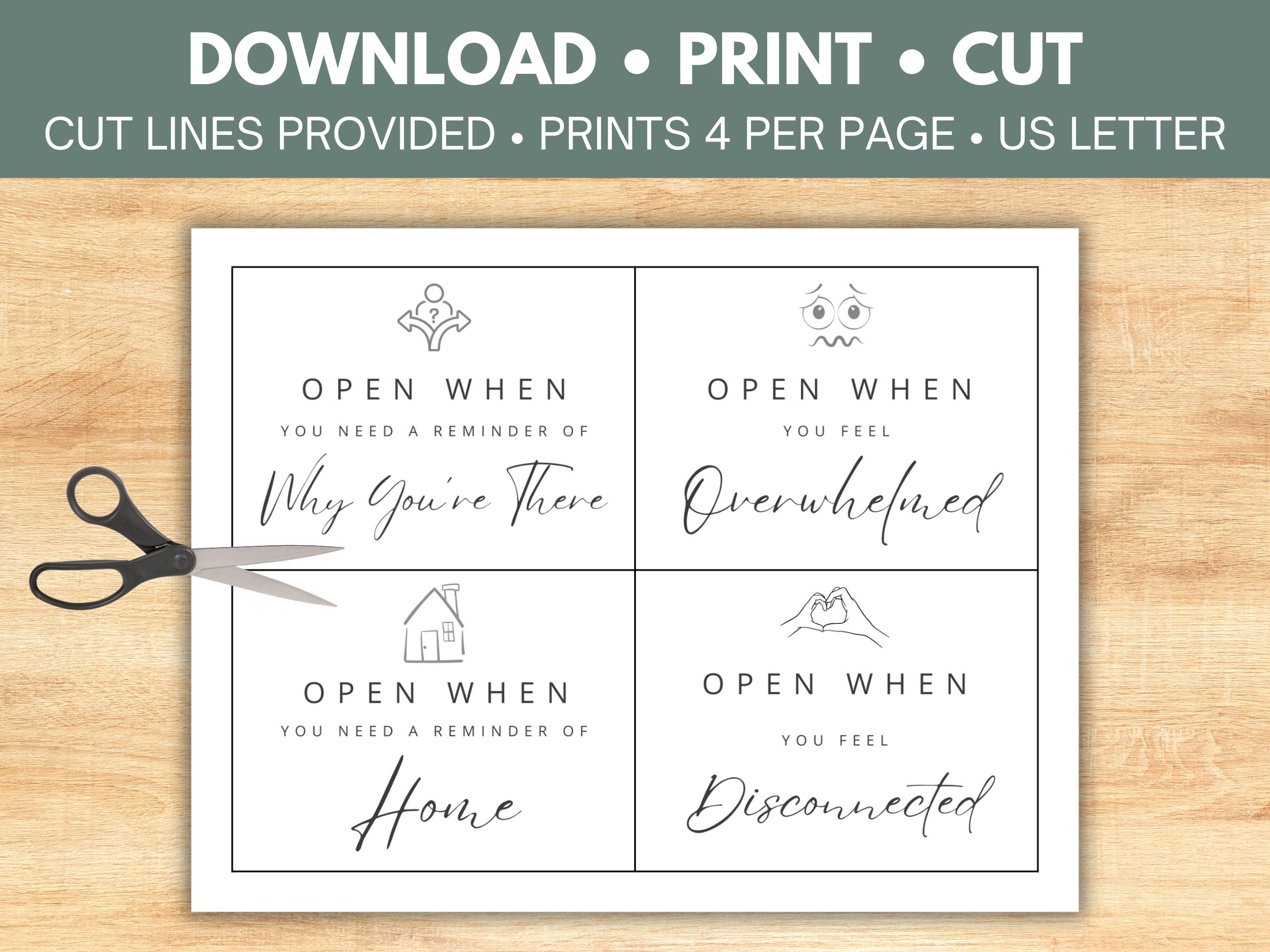 Open When Envelopes for Deployment | Printable | Instant Download ...