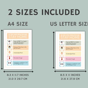 Daycare Sick Policy Flyer | Childcare Sickness Poster | Illness ...