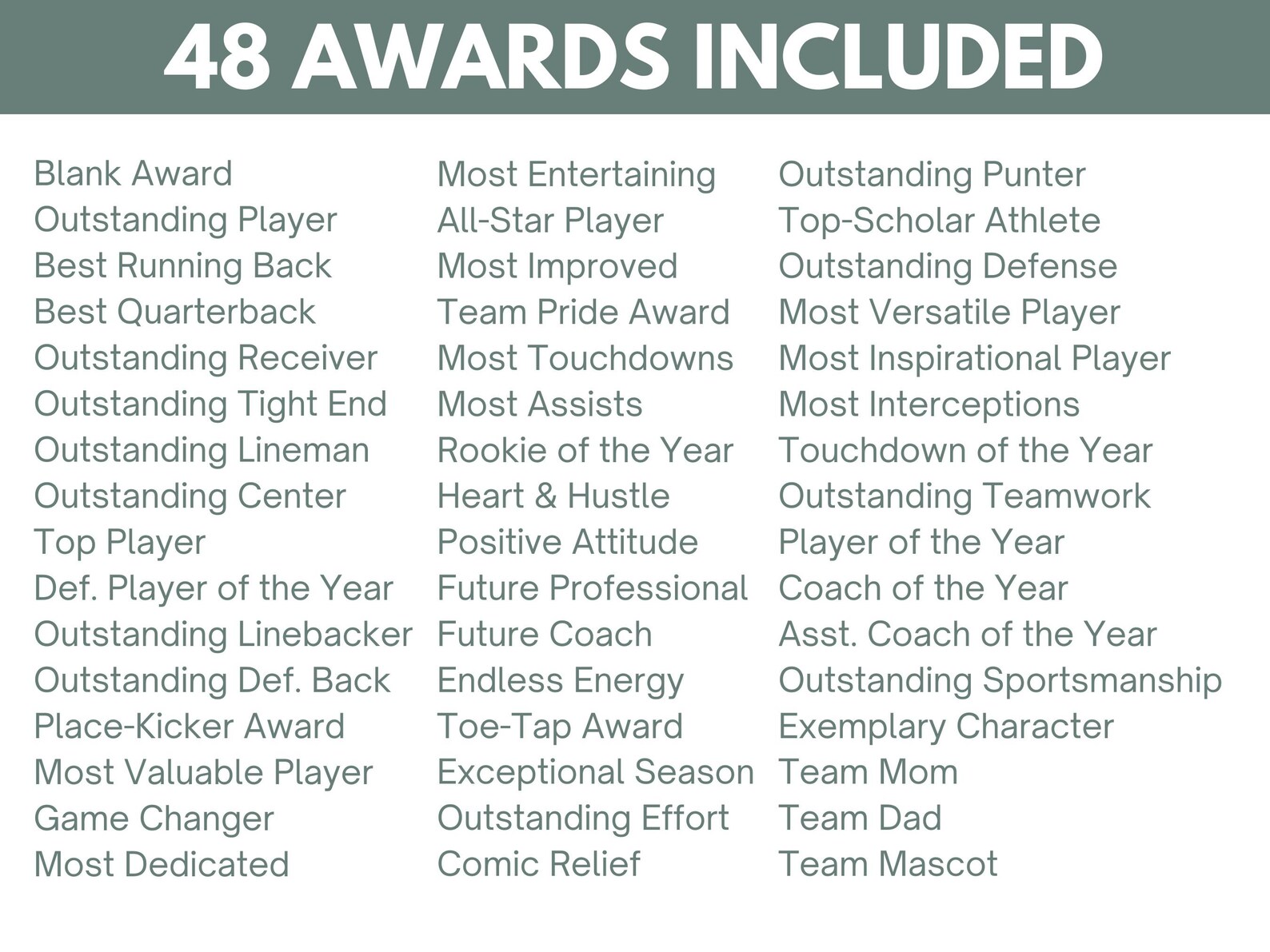 Editable Football Award Certificates | Canva Template | Printable End ...