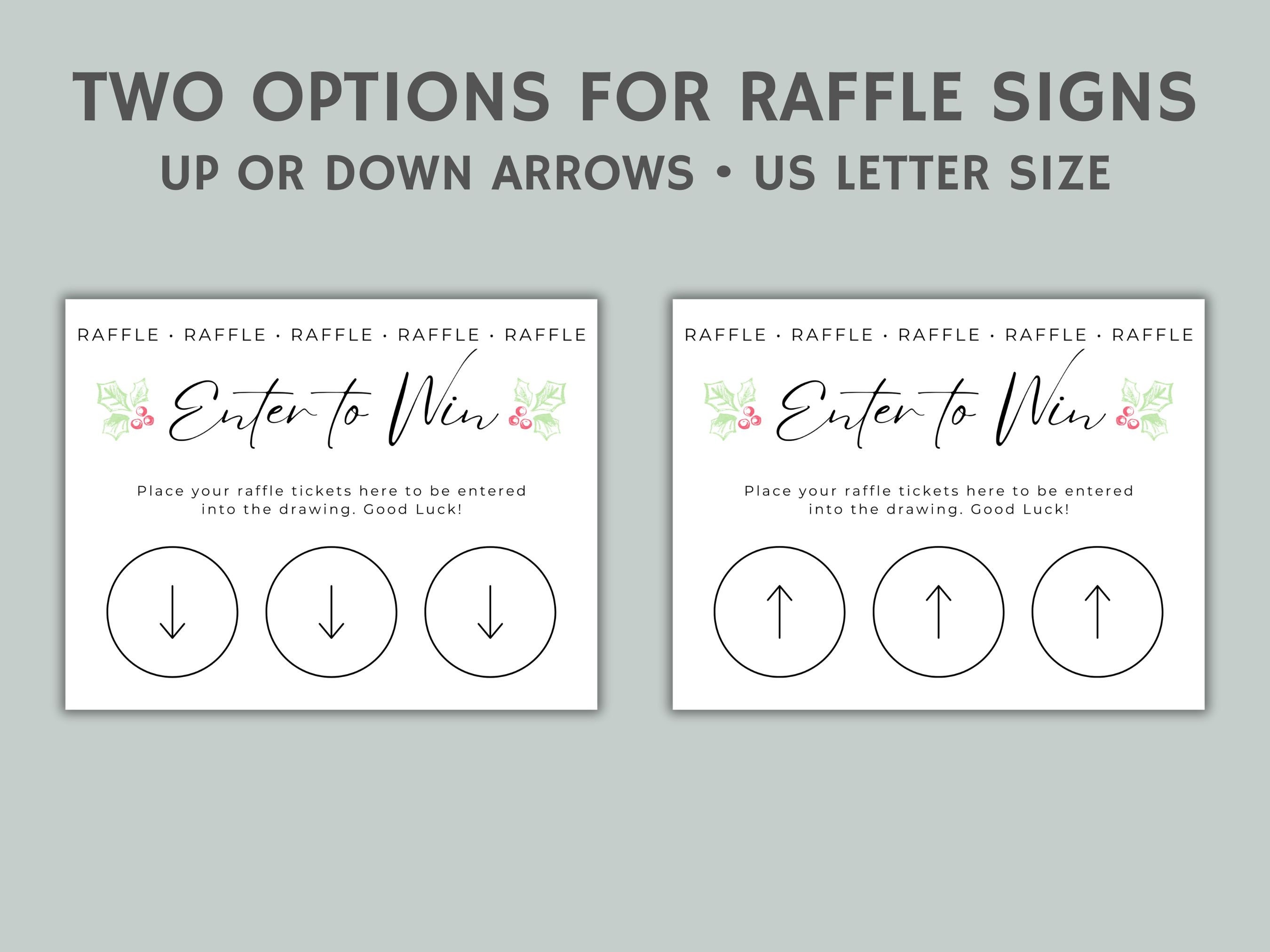 Christmas Raffle Ticket Set | Printable | Enter to Win Tickets and ...