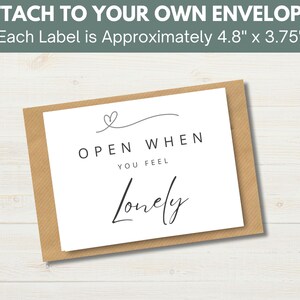 Open When Envelopes for Couples | Instant Download | Open When Letters ...