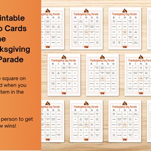 Thanksgiving Parade Bingo Printable Thanksgiving Games - Etsy