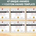 Editable Football Award Certificates | Canva Template | Printable End ...