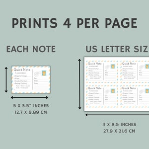 Daycare Note | Printable | Daycare Quick Note | Home Daycare Forms ...