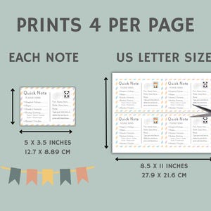Editable Daycare Note | Canva Template | Printable Daycare Quick Note ...