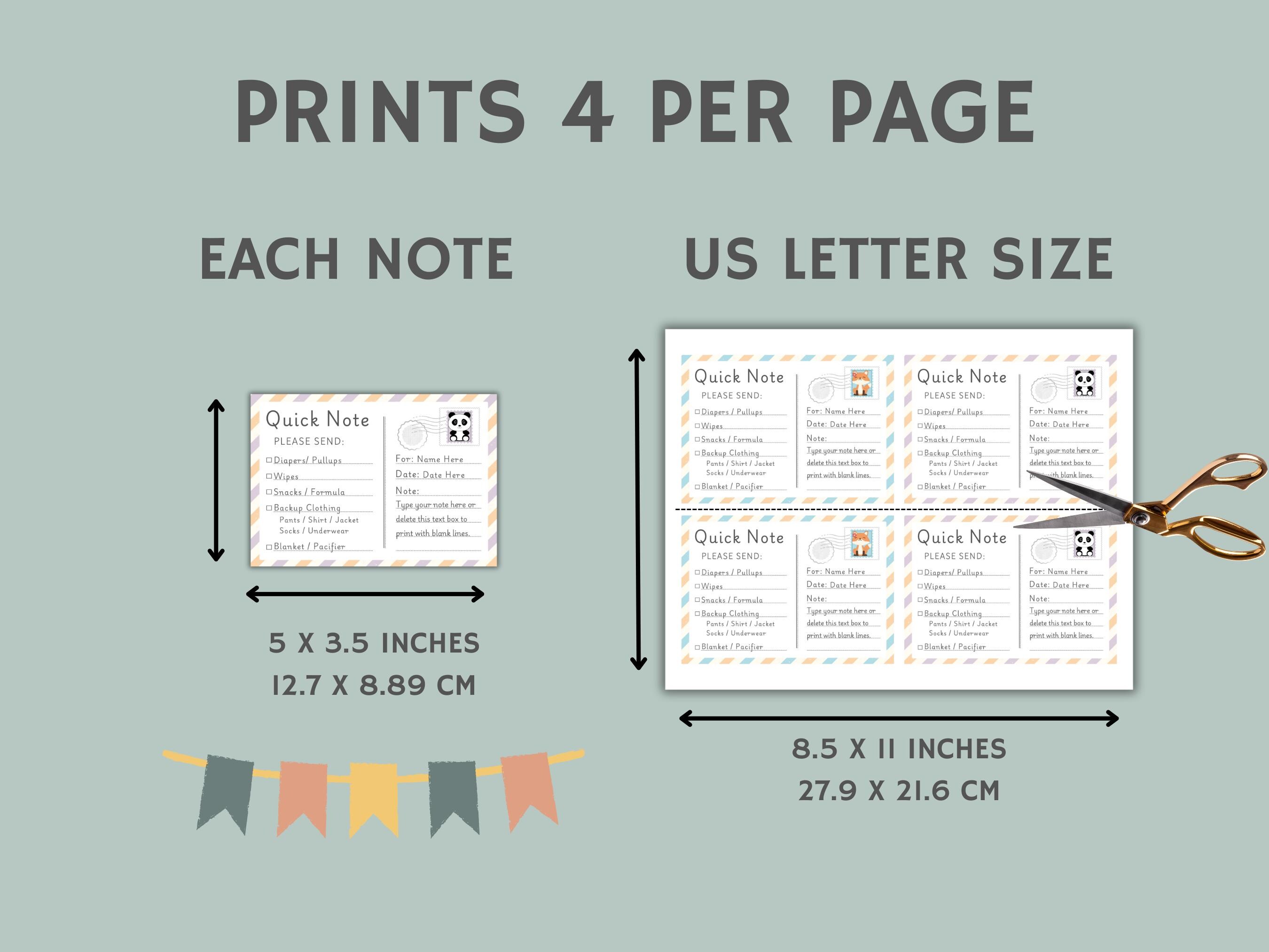 Editable Daycare Note | Canva Template | Printable Daycare Quick Note ...