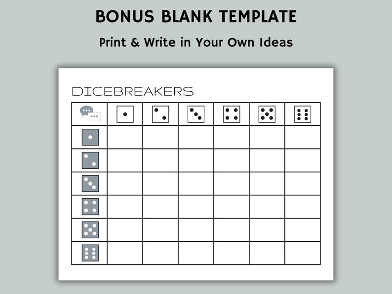 Dicebreakers Conversation Starters Table Talk Game Icebreaker Game 4 ...