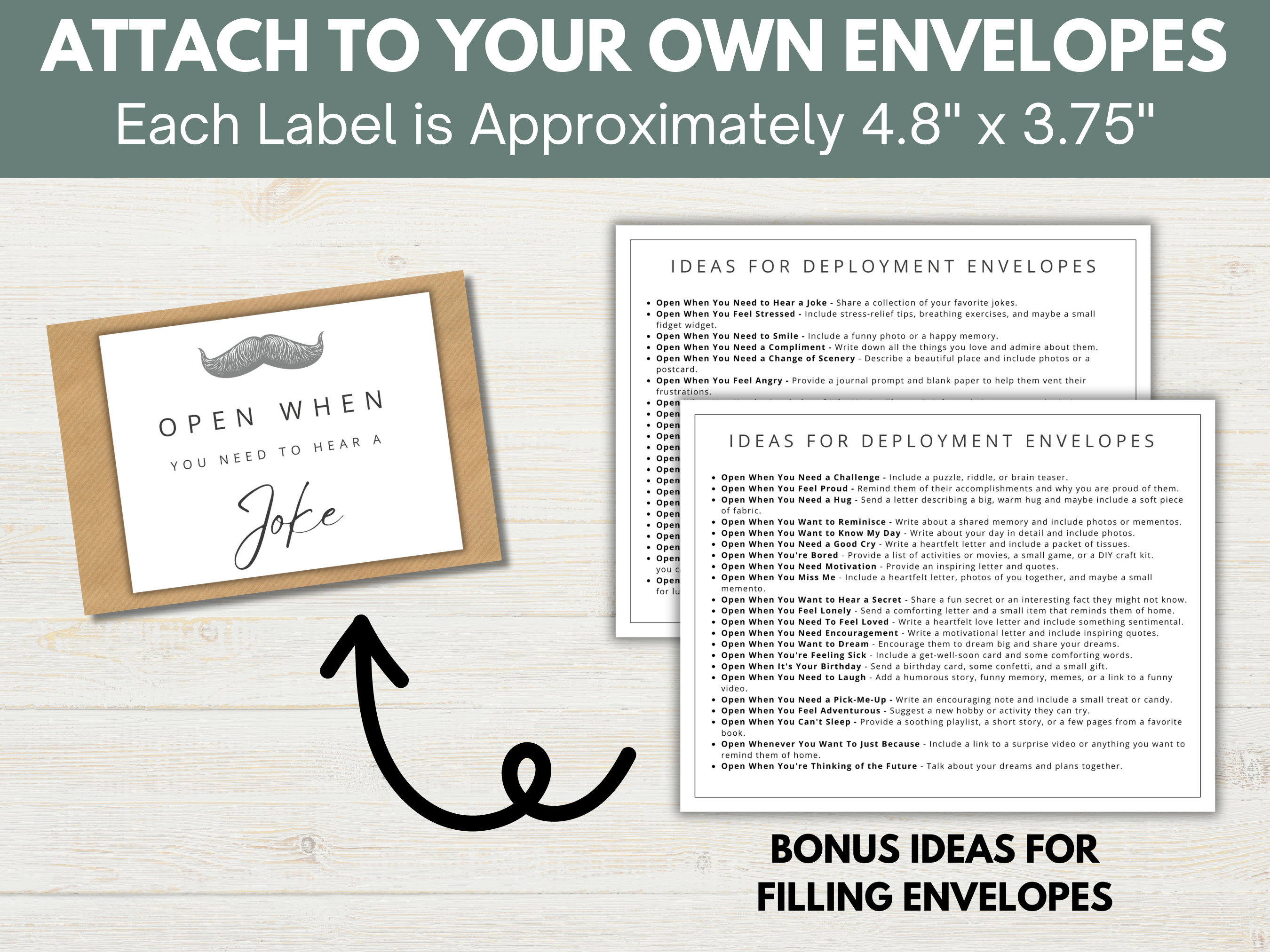 Open When Envelopes for Deployment | Printable | Instant Download ...