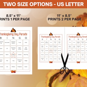 Thanksgiving Parade Bingo Printable Thanksgiving Games - Etsy