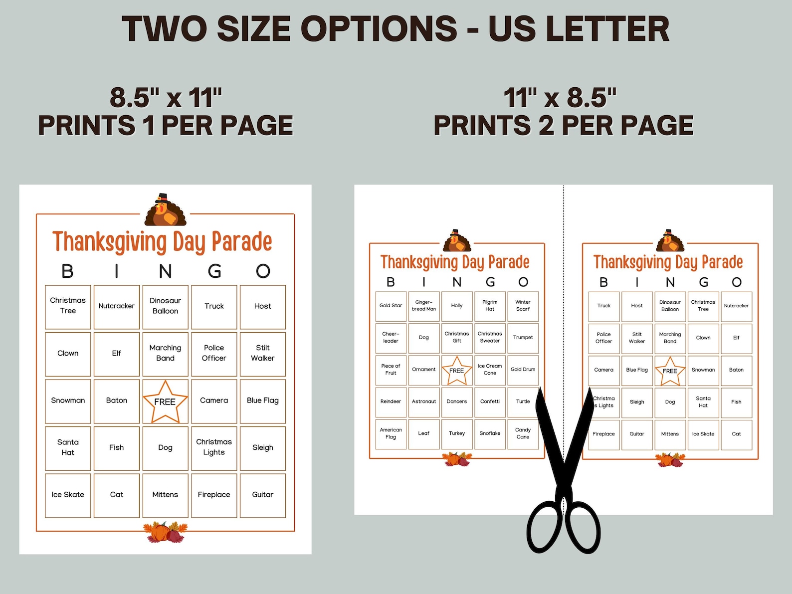 Thanksgiving Parade Bingo Printable Family Activity for Thanksgiving ...