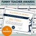 Funny Teacher Appreciation Award Certificate | Custom Staff ...